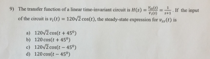 Solved The transfer function of a linear time-invariant | Chegg.com