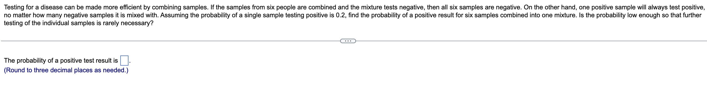 Solved testing of the individual samples is rarely | Chegg.com