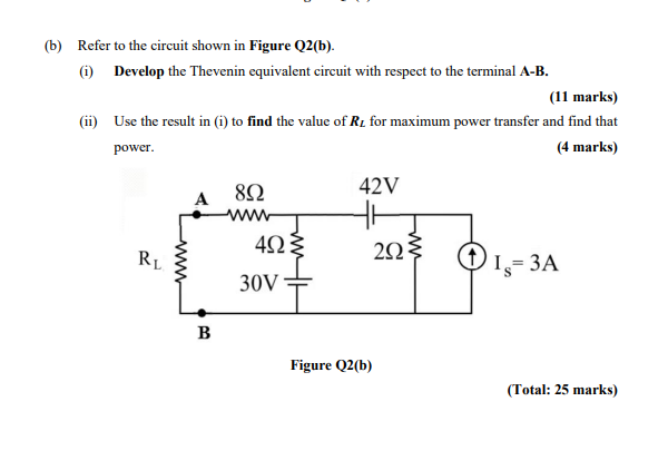 Solved (b) Refer to the circuit shown in Figure Q2(b). (i) | Chegg.com