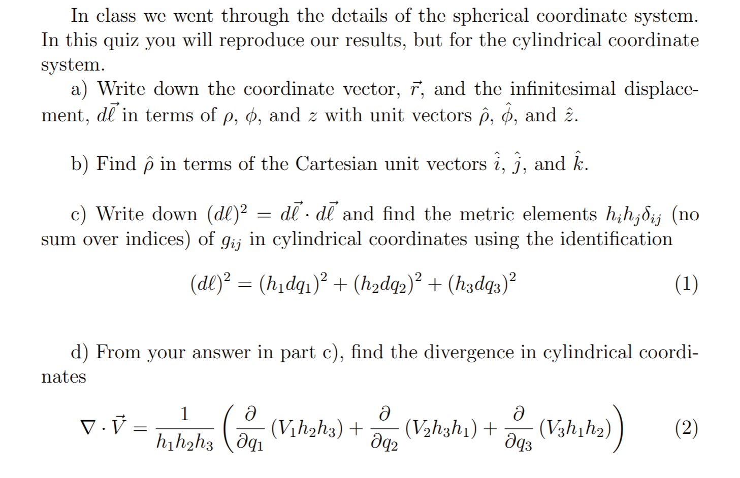 Solved In class we went through the details of the spherical | Chegg.com