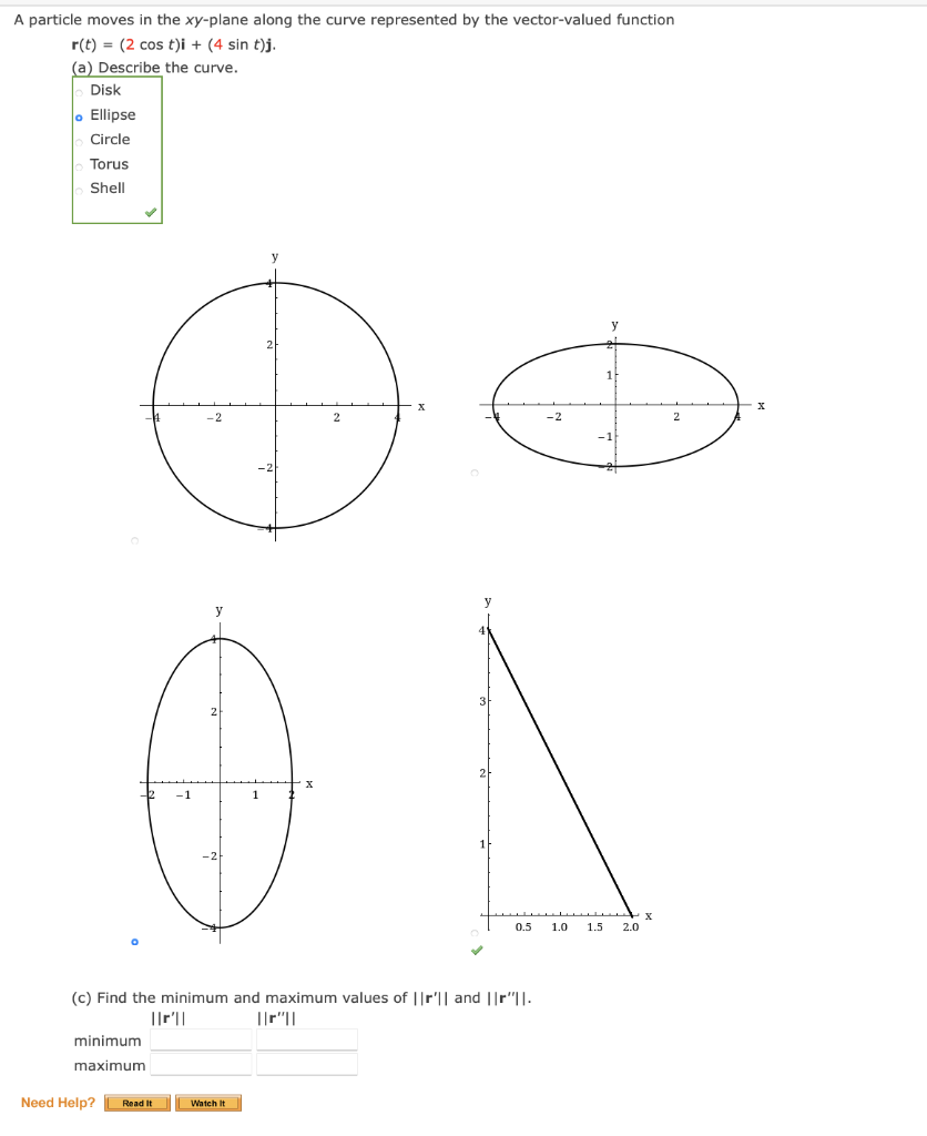 Solved A particle moves in the xy-plane along the curve | Chegg.com