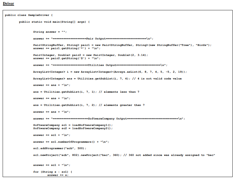 Solved Pair Class Specification The Pair class represents a | Chegg.com