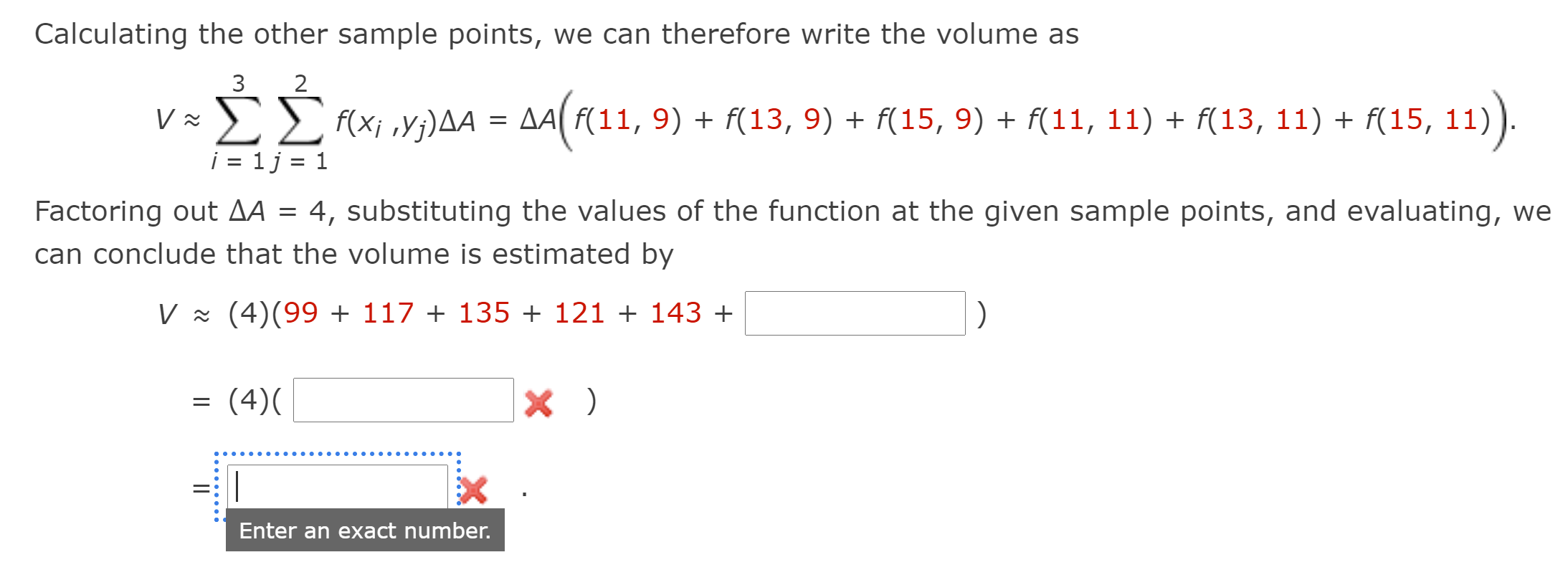 Solved Calculating the other sample points, we can therefore | Chegg.com