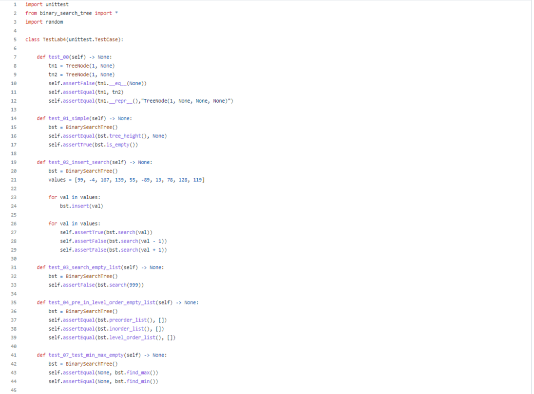 Solved Lab 5: Binary Search Tree Implement operations for a | Chegg.com