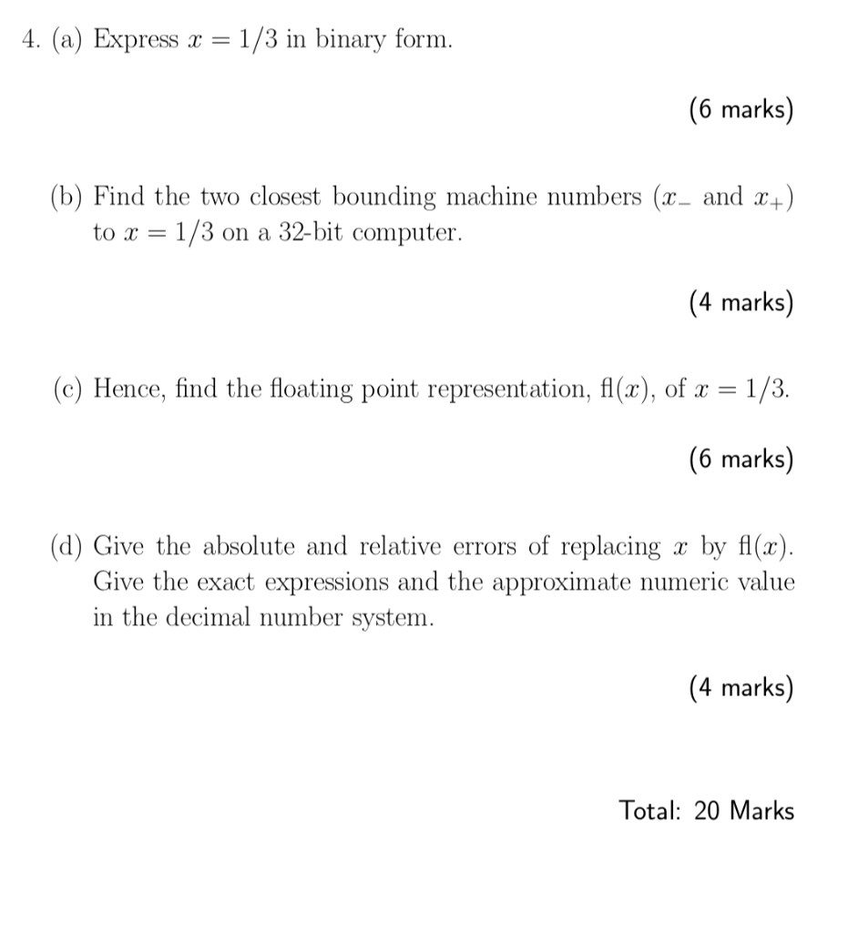 4-a-express-x-1-3-in-binary-form-6-marks-b-chegg