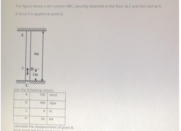 Solved The figure shows a 4 column ABC, securely attached to | Chegg.com