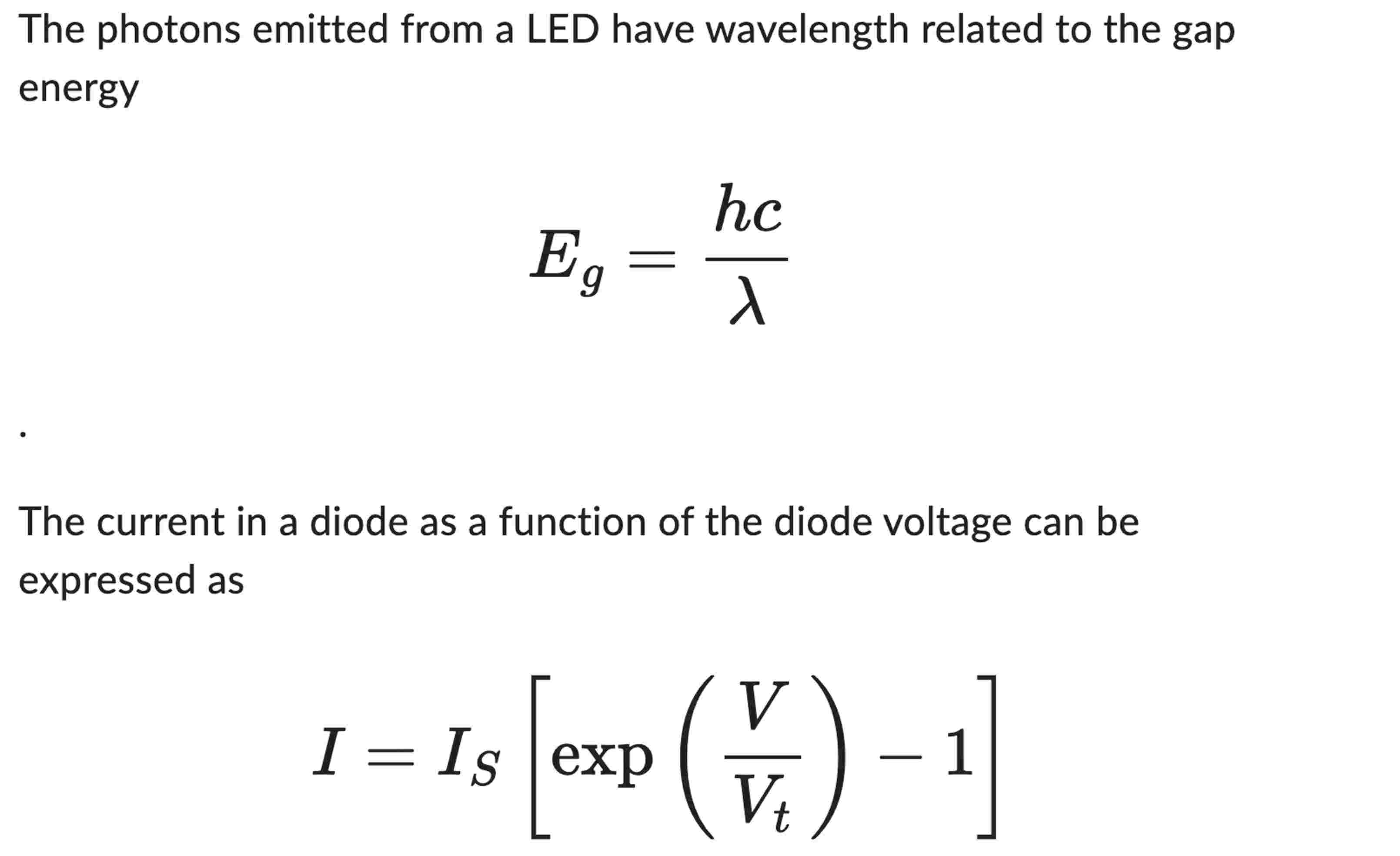 Solved The photons emitted from a LED have wavelength | Chegg.com
