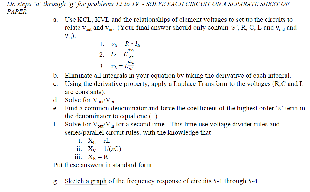 Solved L R + + + + + Vin Vout Vin Vout Problem 14 Problem 15 | Chegg.com