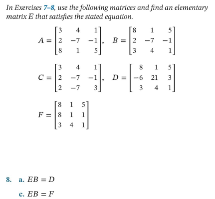 Solved In Exercises 7-8, use the following matrices and find | Chegg.com