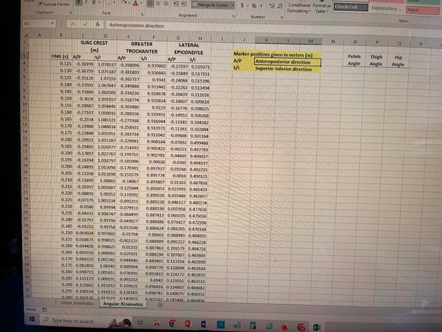 Solved Focus is on “Angular Kinematics” . The dataset | Chegg.com