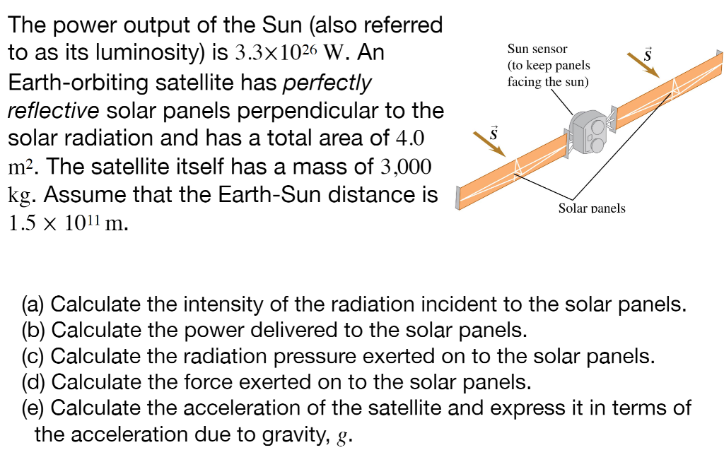 Solved Sun sensor (to keep panels facing the sun) The power | Chegg.com