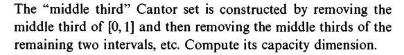 Solved The "middle third" Cantor set is constructed by | Chegg.com