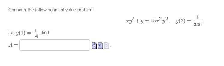 Solved Consider the following initial value problem zy' +y = | Chegg.com
