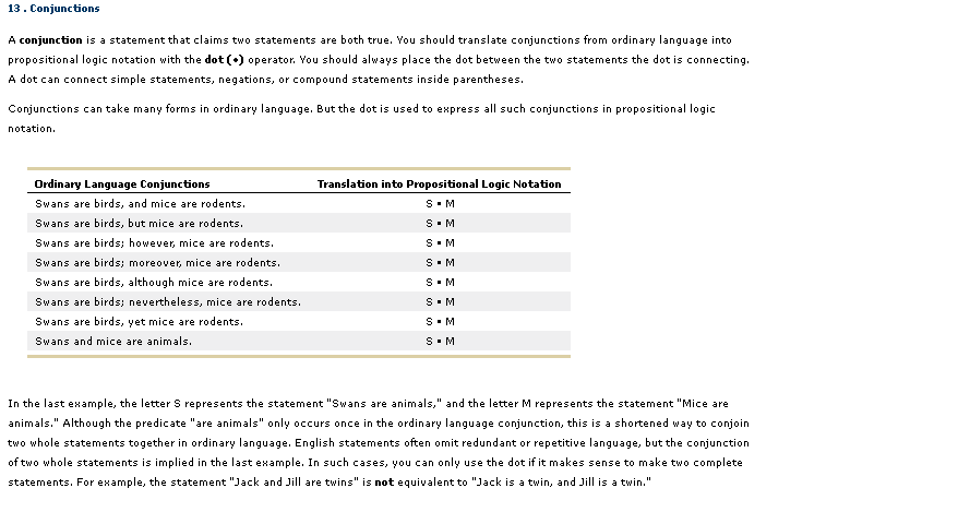 Solved 13. Conjunctions A conjunction is a statement that | Chegg.com