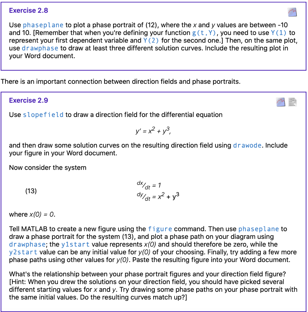 Answered Exercise 28 Use Phaseplane To Plot A Phase Portr