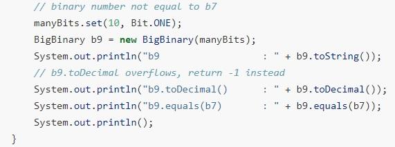 Solved Create a class called BigBinary that represents an | Chegg.com