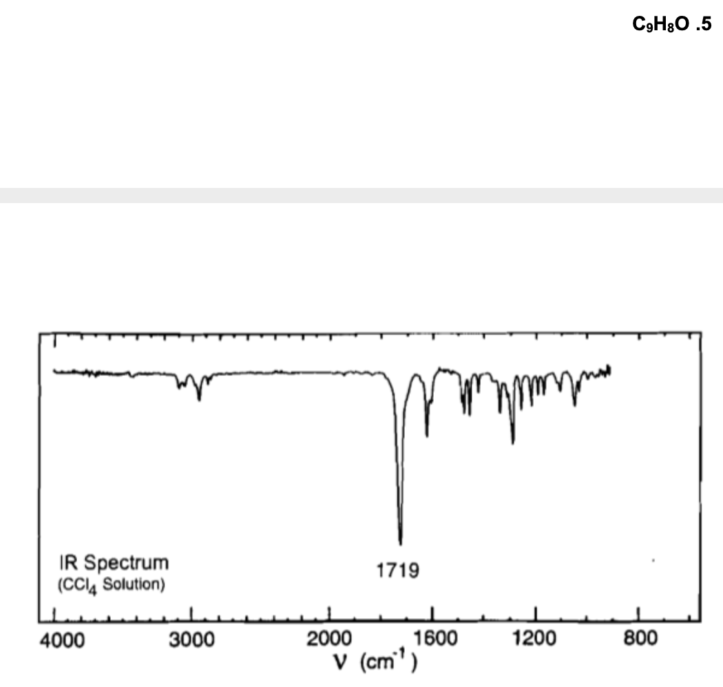 Solved Find the structure of C9H8O according to the | Chegg.com