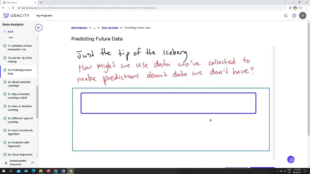 Solved Just the tip of the iceberg How might we use data | Chegg.com