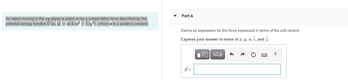 Solved An object moving in the xy-plane is acted on by a | Chegg.com