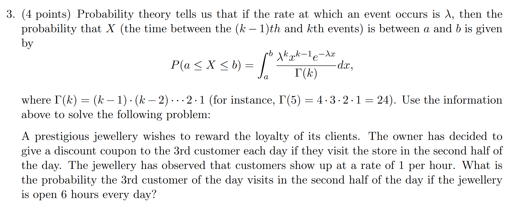 Solved (4 points) Probability theory tells us that if the | Chegg.com