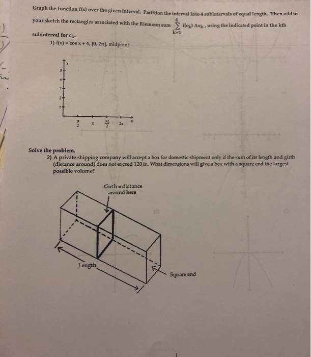 Solved Graph the function foo) over the given interval. | Chegg.com