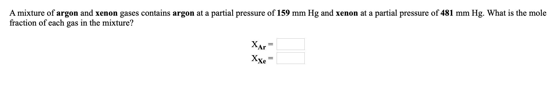 Solved A mixture of argon and xenon gases contains argon at | Chegg.com