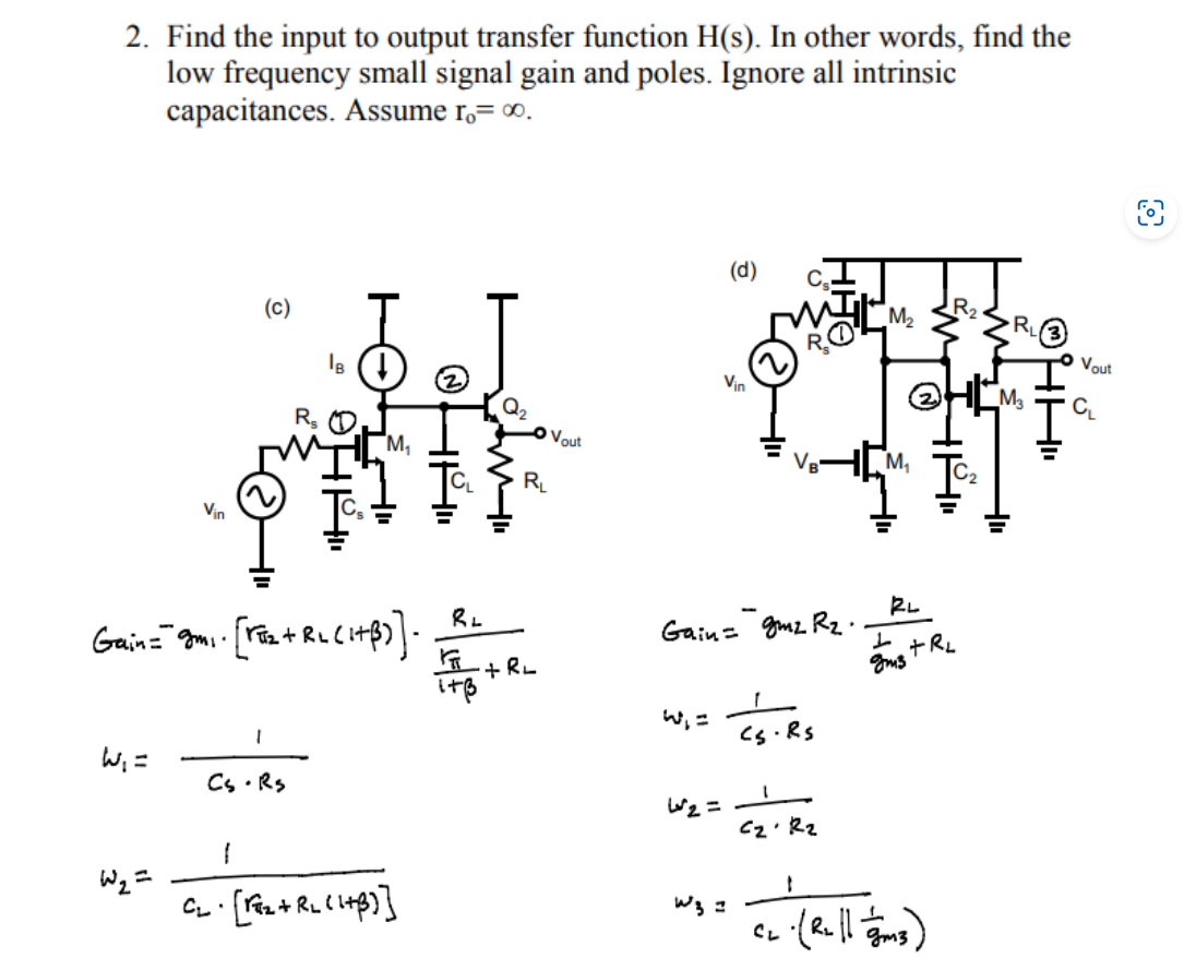 Solved 2. Find the input to output transfer function H (s). | Chegg.com