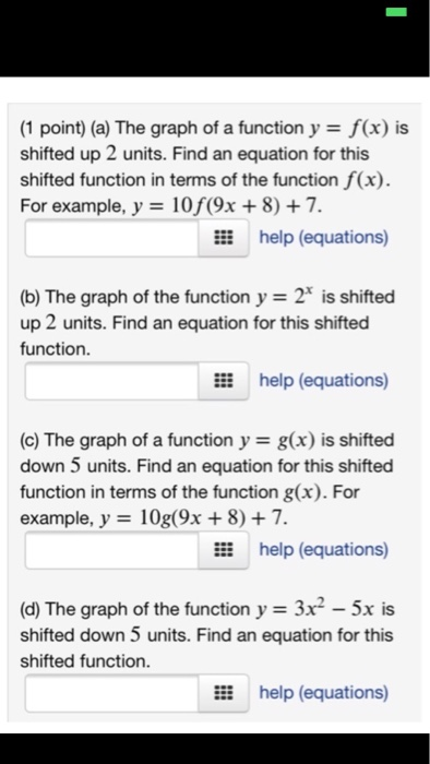 Solved 1 Point A The Graph Of A Function Y Fx Is 1321