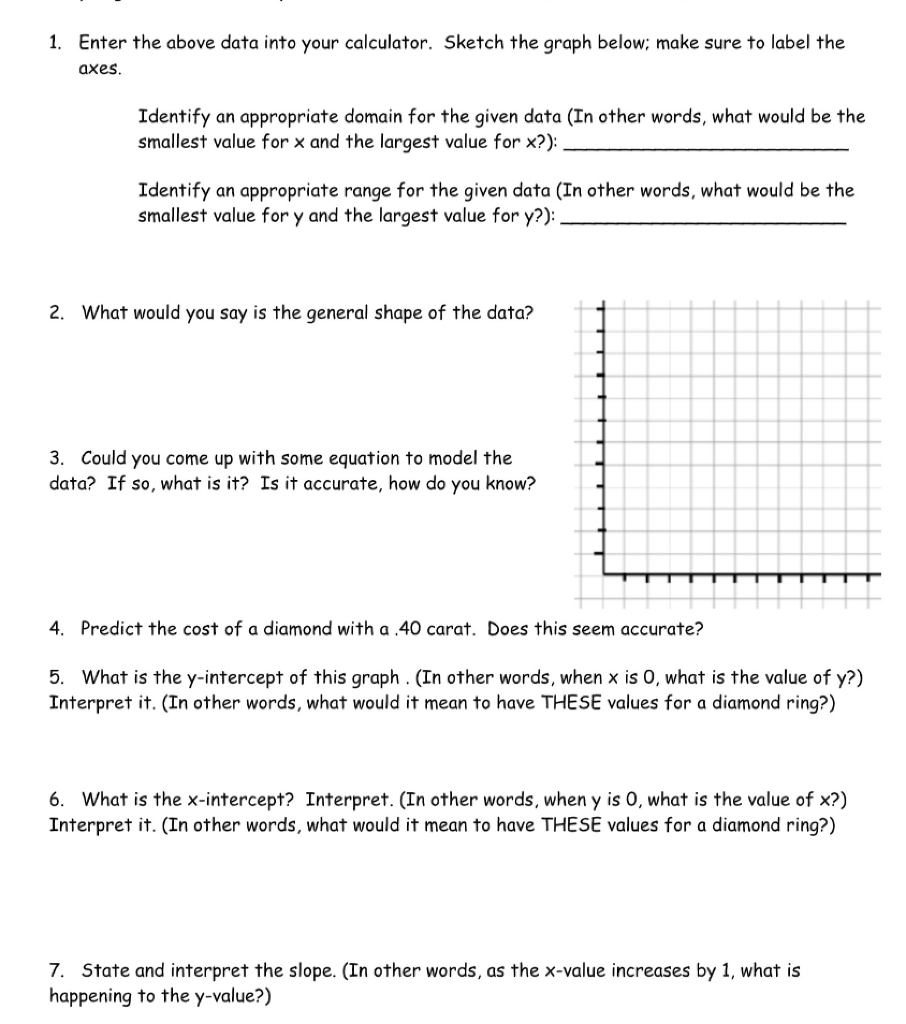Solved 1 Enter The Above Data Into Your Calculator Sketch Chegg solved-1-enter-the-above-data-into-your-calculator-sketch-chegg