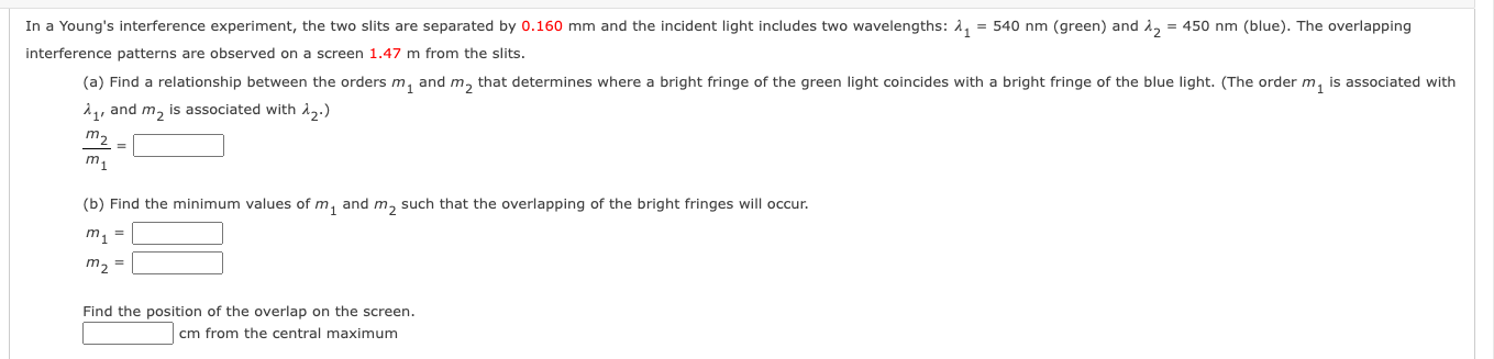 Solved In a Young's interference experiment, the two slits | Chegg.com