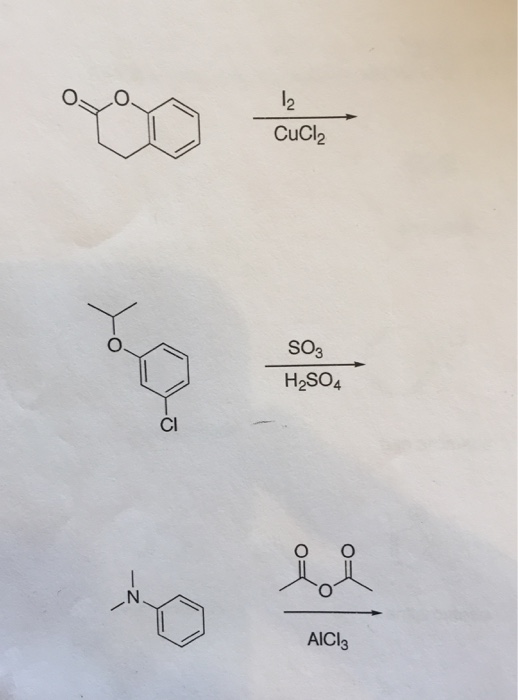Solved CuCl2 SO3 H2SO4 Cl AlCl3 | Chegg.com