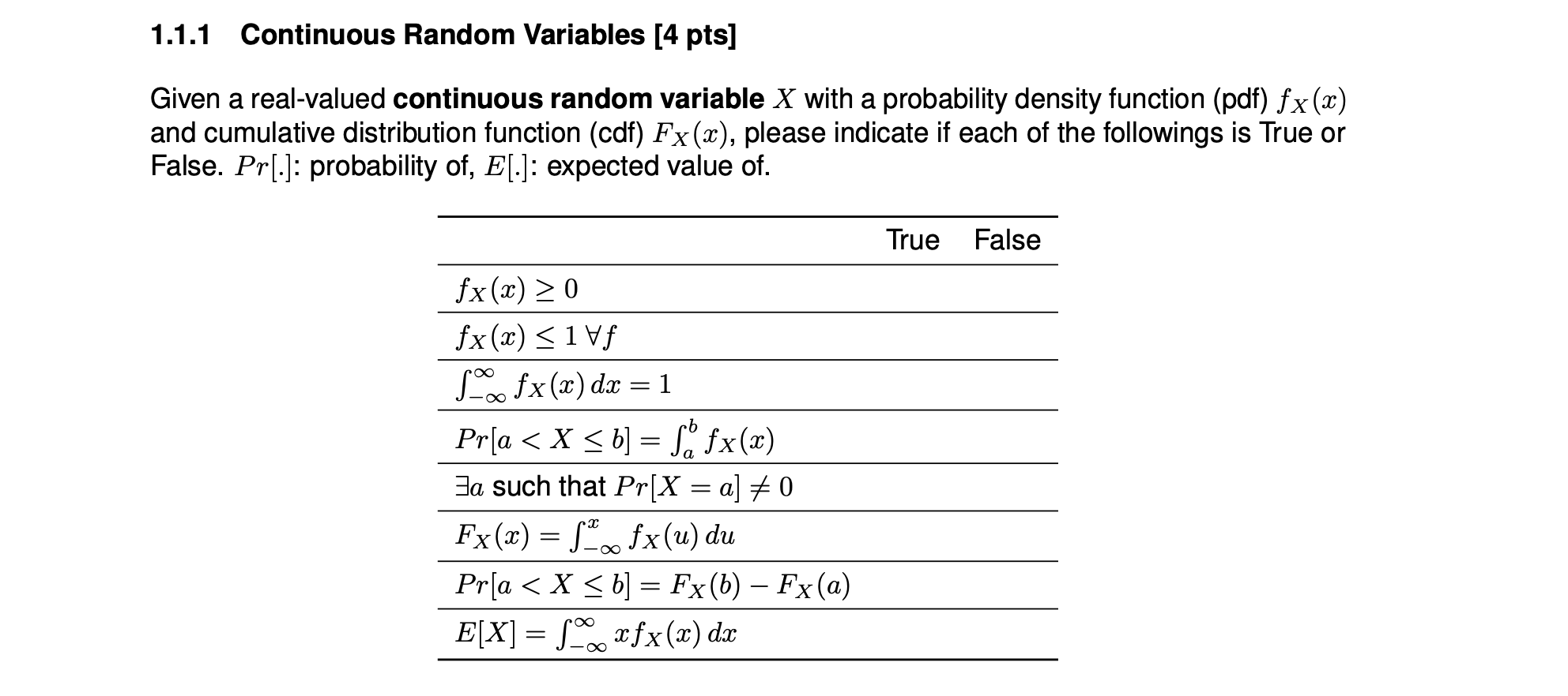 Solved Given a real-valued continuous random variable X with | Chegg.com