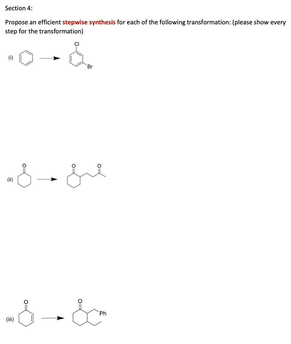 Solved Section 4: Propose an efficient stepwise synthesis | Chegg.com