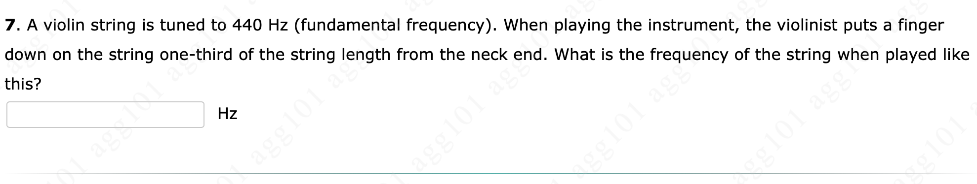 Solved 7. A violin string is tuned to 440 Hz (fundamental | Chegg.com