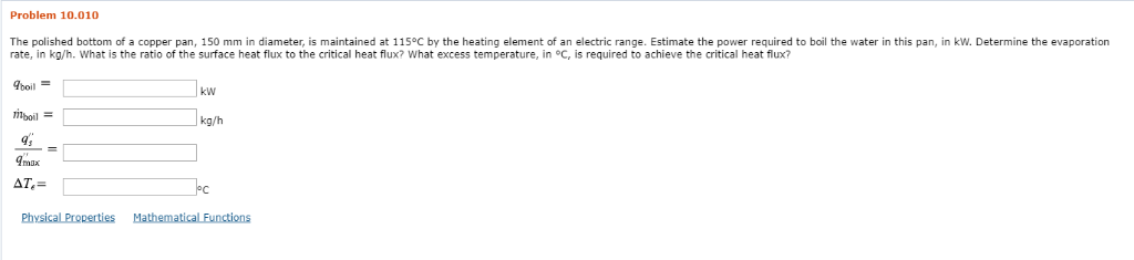 Solved Problem 10.010 The polished bottom of a copper pan, | Chegg.com