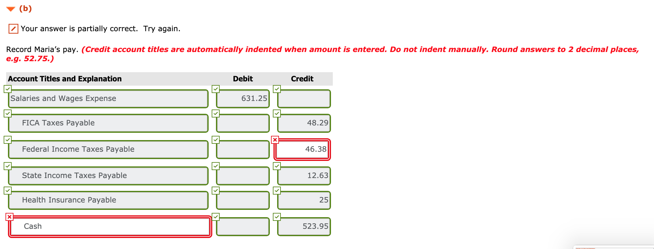 Solved Exercise 11-9 (Part Level Submission) Maria Garza's | Chegg.com
