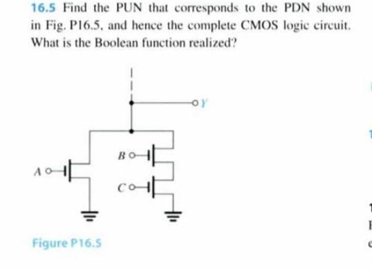 Solved 16 5 Find The Pun That Corresponds To The Pdn Shown