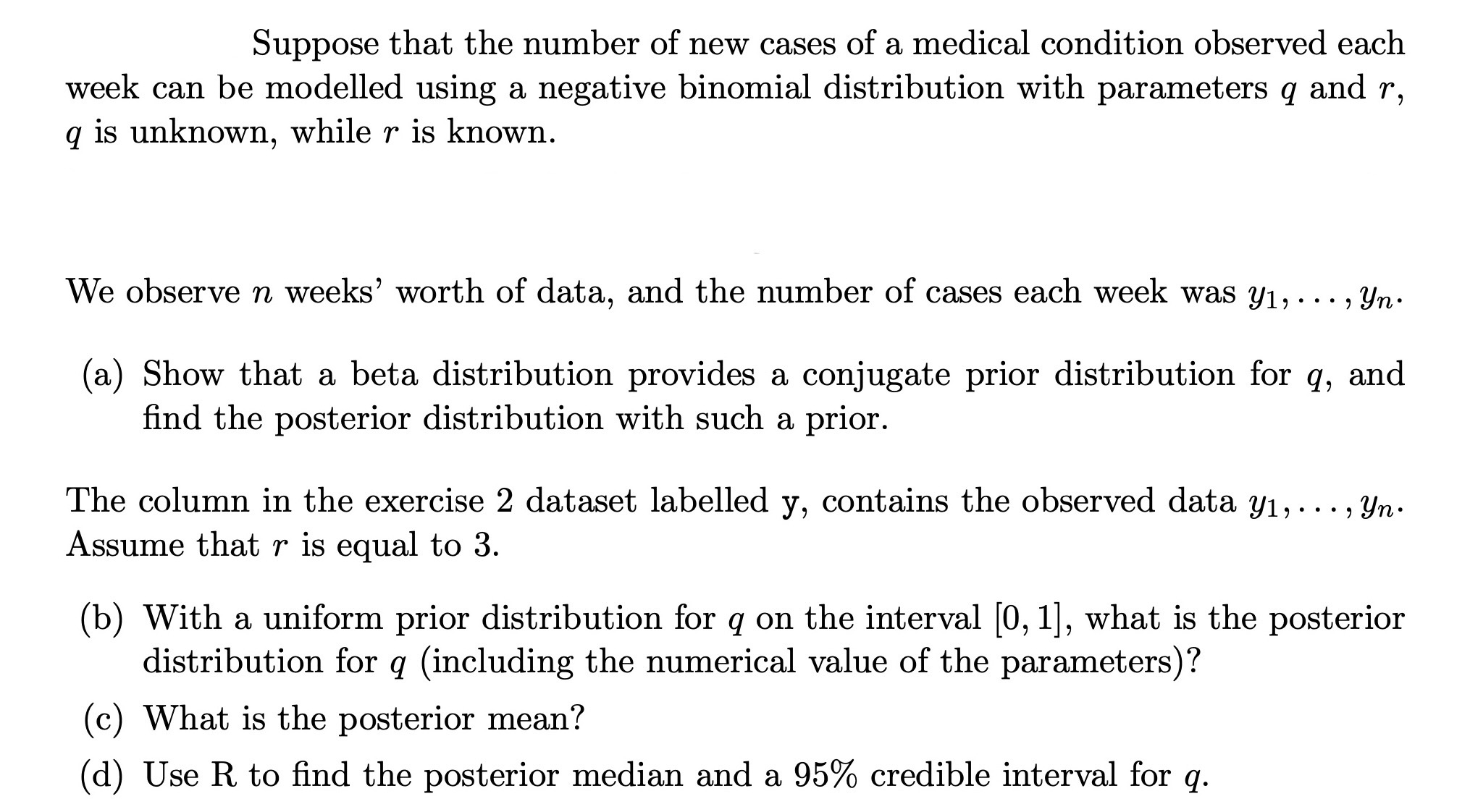 Solved Suppose that the number of new cases of a medical | Chegg.com