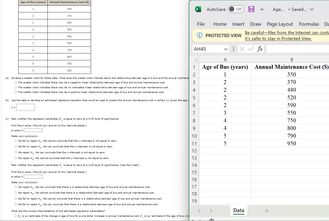 Solved (i) PROTECTED VIEW Be careful-files from the Internet | Chegg.com
