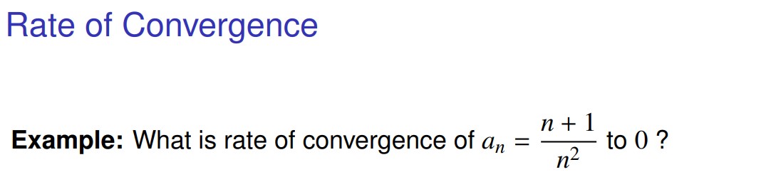 Solved Rate Of Convergence Example What Is Rate Of