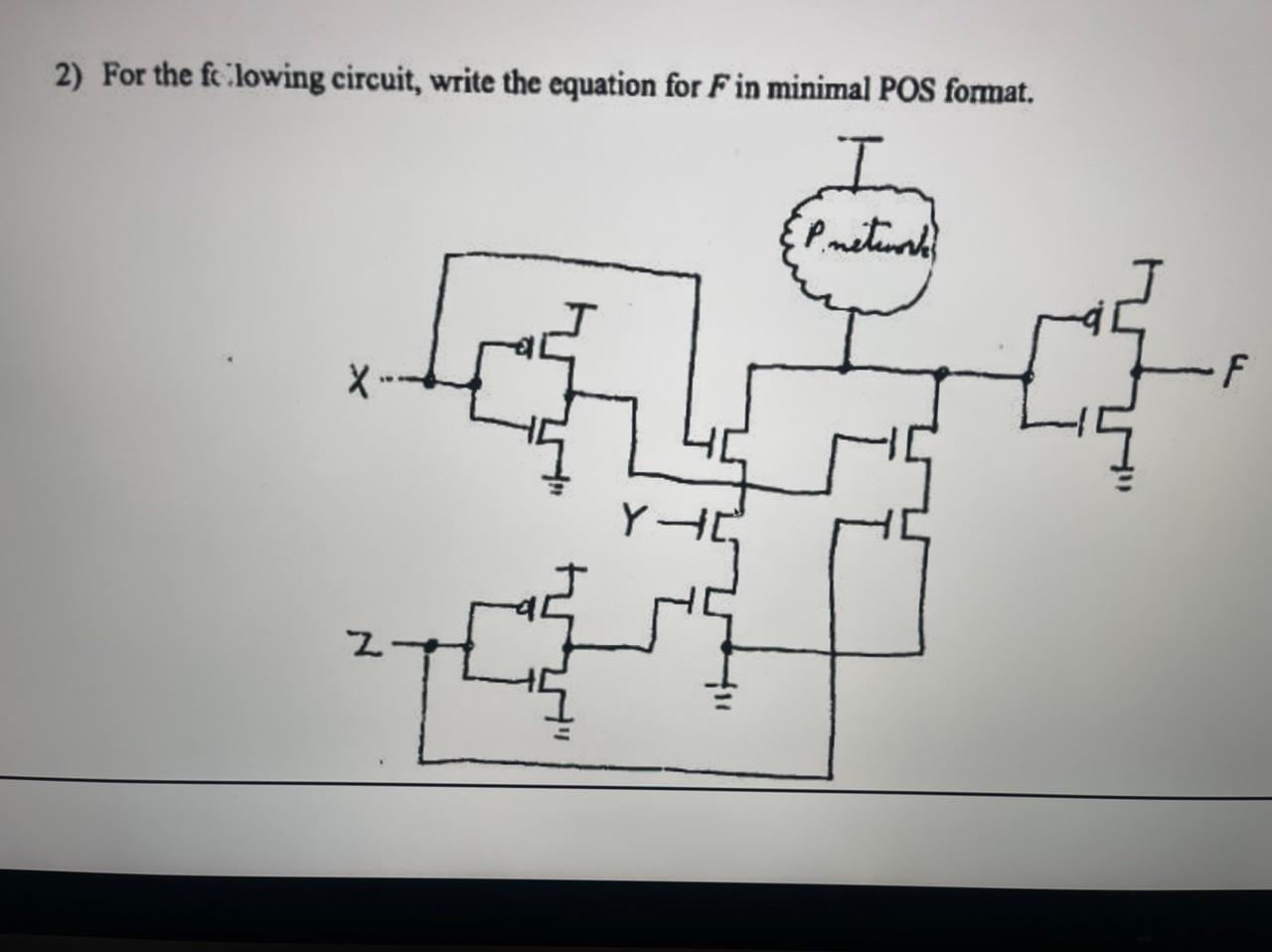 Solved 2) For the fc lowing circuit, write the equation for | Chegg.com