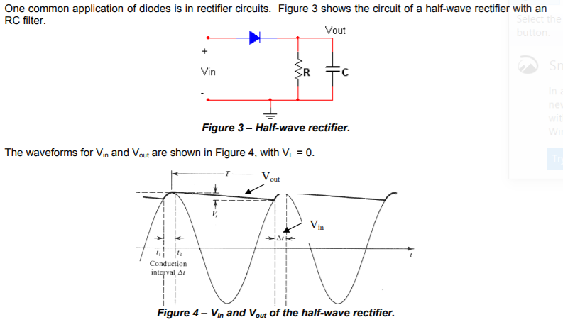 Solved One common application of diodes is in rectifier | Chegg.com