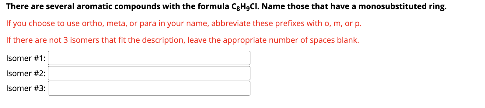 Solved There are several aromatic compounds with the formula | Chegg.com