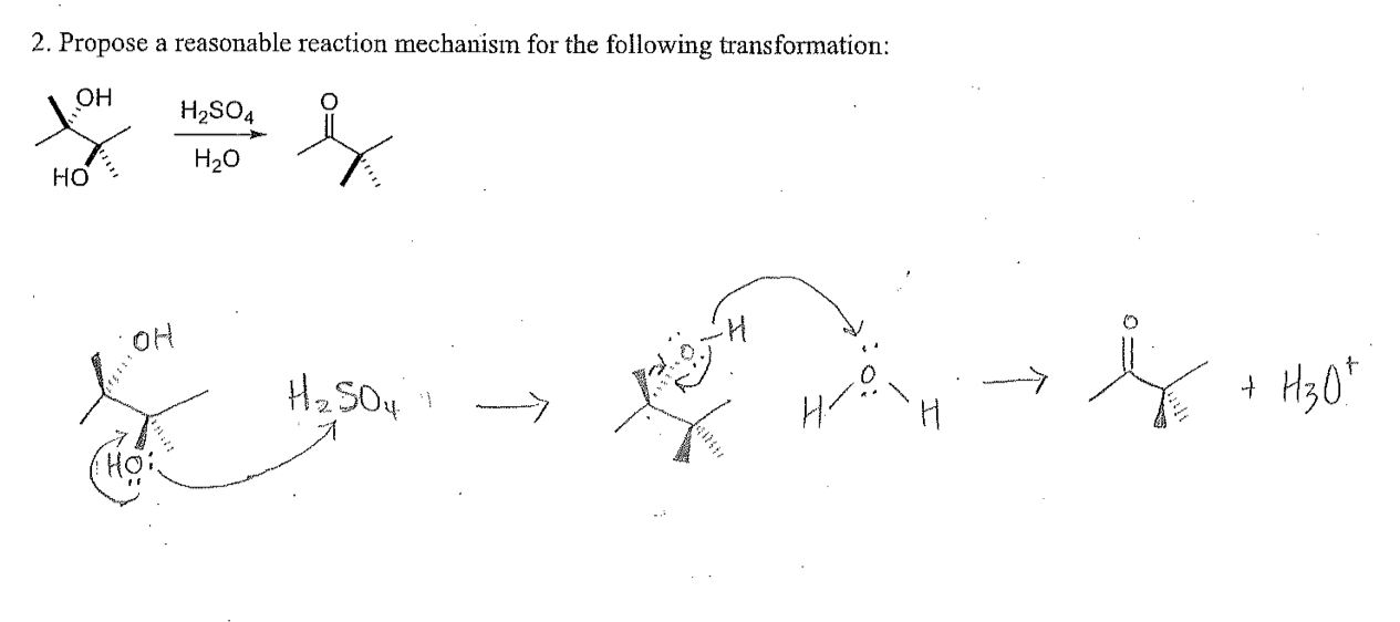 Solved 2. Propose a reasonable reaction mechanism for the | Chegg.com