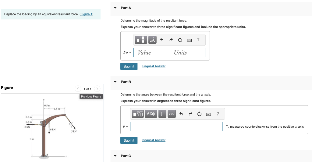 Solved Replace the loading by an equivalent resultant force. | Chegg.com