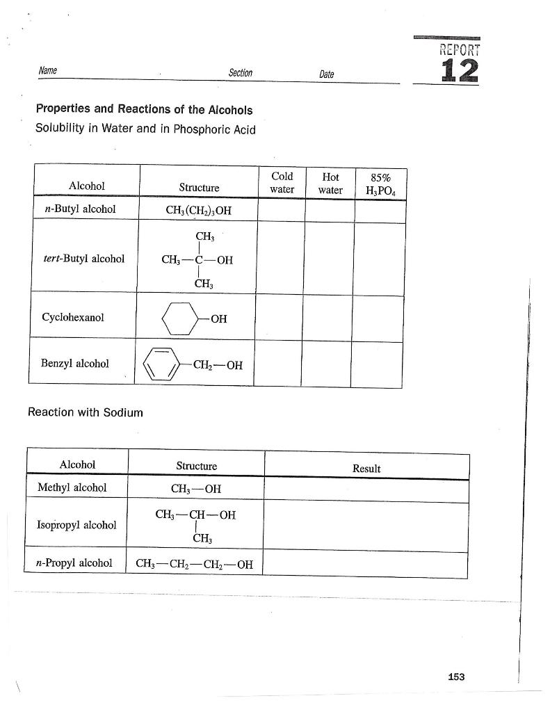 Solved Reaction with Sodium | Chegg.com