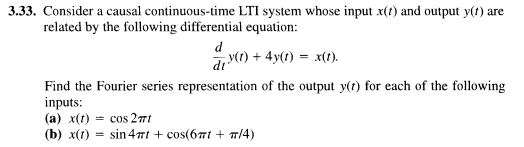 Solved 33. Consider a causal continuous-time LTI system | Chegg.com