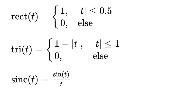 Solved rect(t) = J 1,