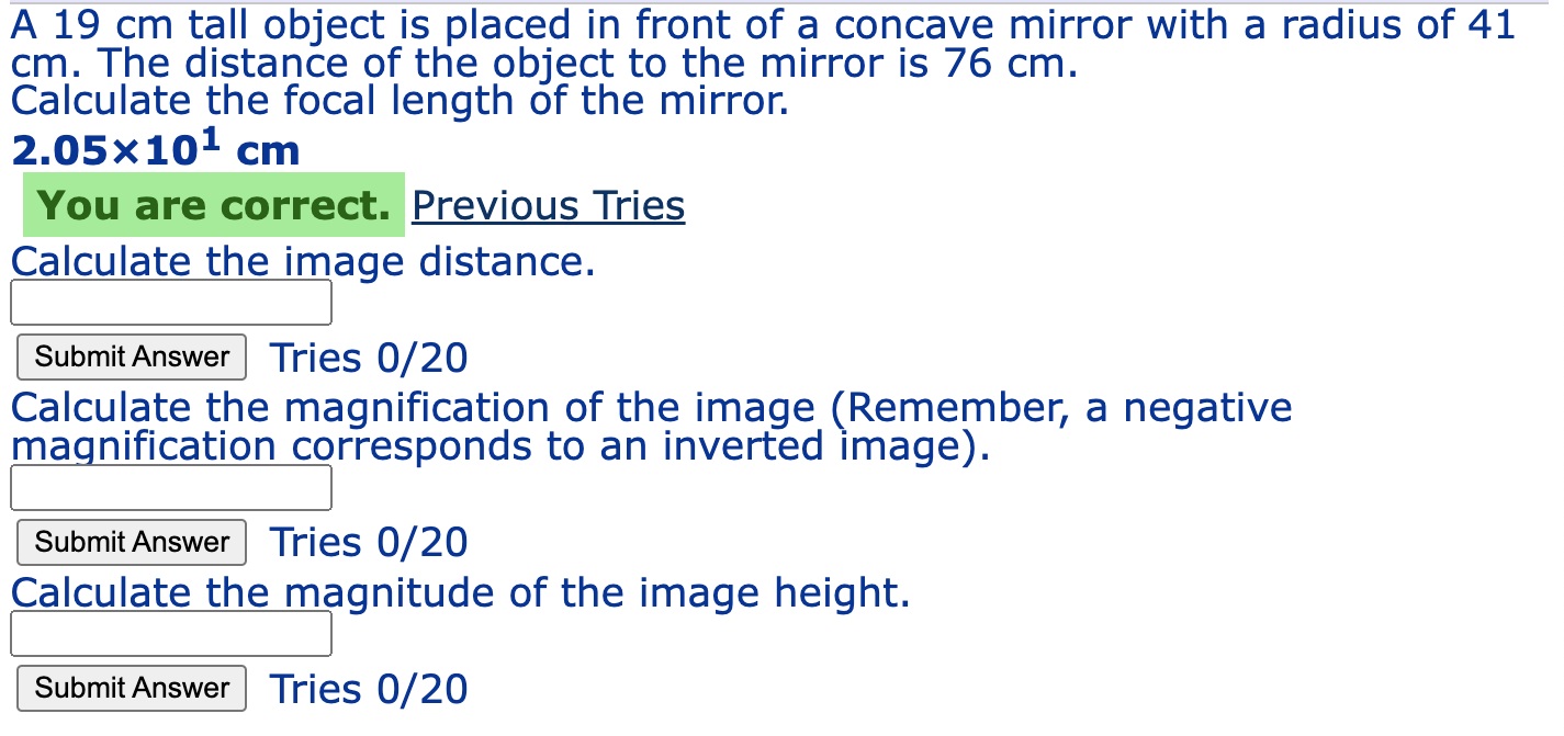Solved A 19 cm tall object is placed in front of a concave | Chegg.com