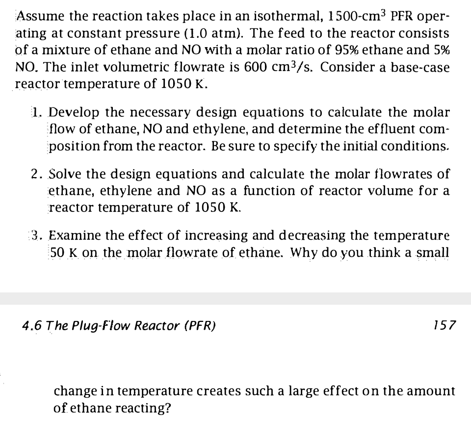 Example 4.7 (Ethane pyrolysis in the presence of NO - | Chegg.com
